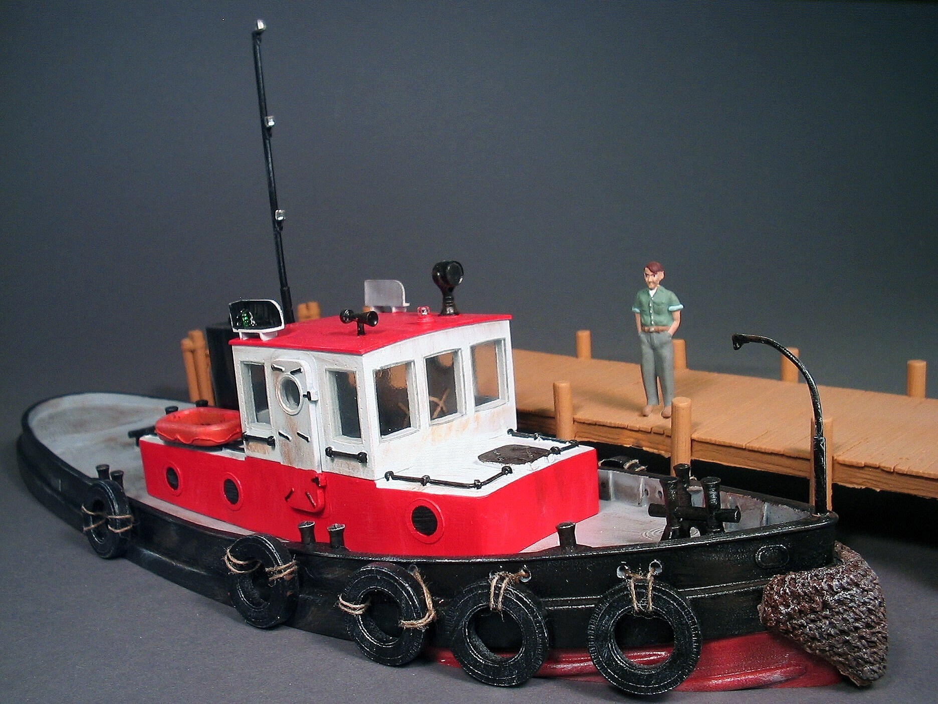 O/on30 1:48 Scale 45' Diesel Harbor Tugboat Kit for Diorama, Model ...