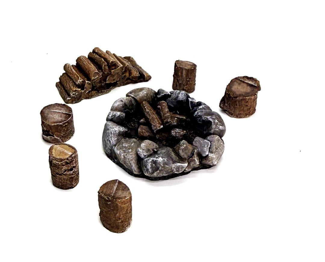 O/on30 1:48 Scale Campfire Set for Wargaming, Diorama, Model ...