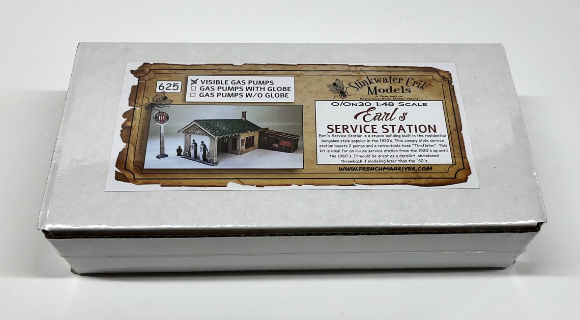 O/on30 1:48 Earl’s Service Station Model Kit for Diorama, Model ...