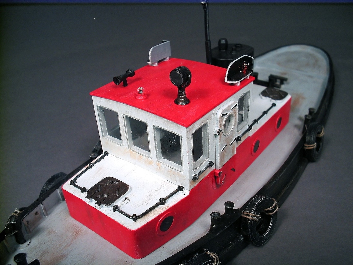 O/on30 1:48 Scale 45' Diesel Harbor Tugboat Kit for Diorama, Model ...
