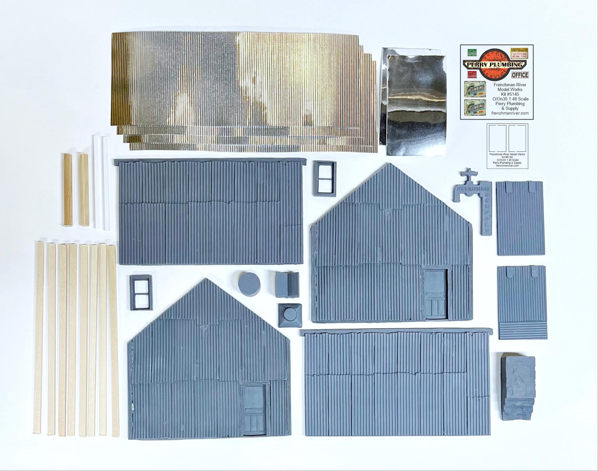 O/on30 1:48 Scale Perry Plumbing & Supply Kit for Diorama, Model ...