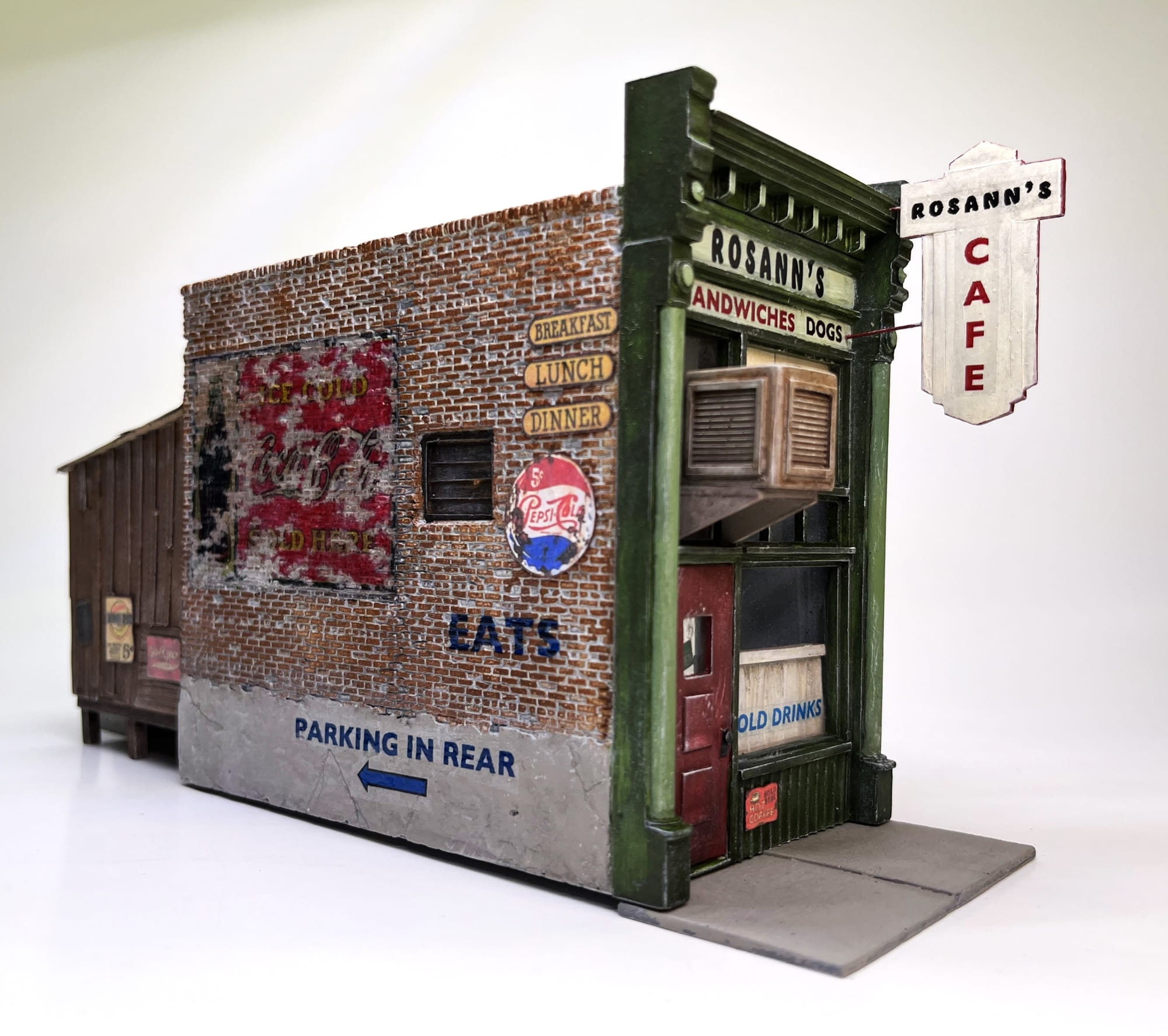 O/on30 1:48 Scale Rosann’s Café for Diorama, Model Railroading, Kit ...