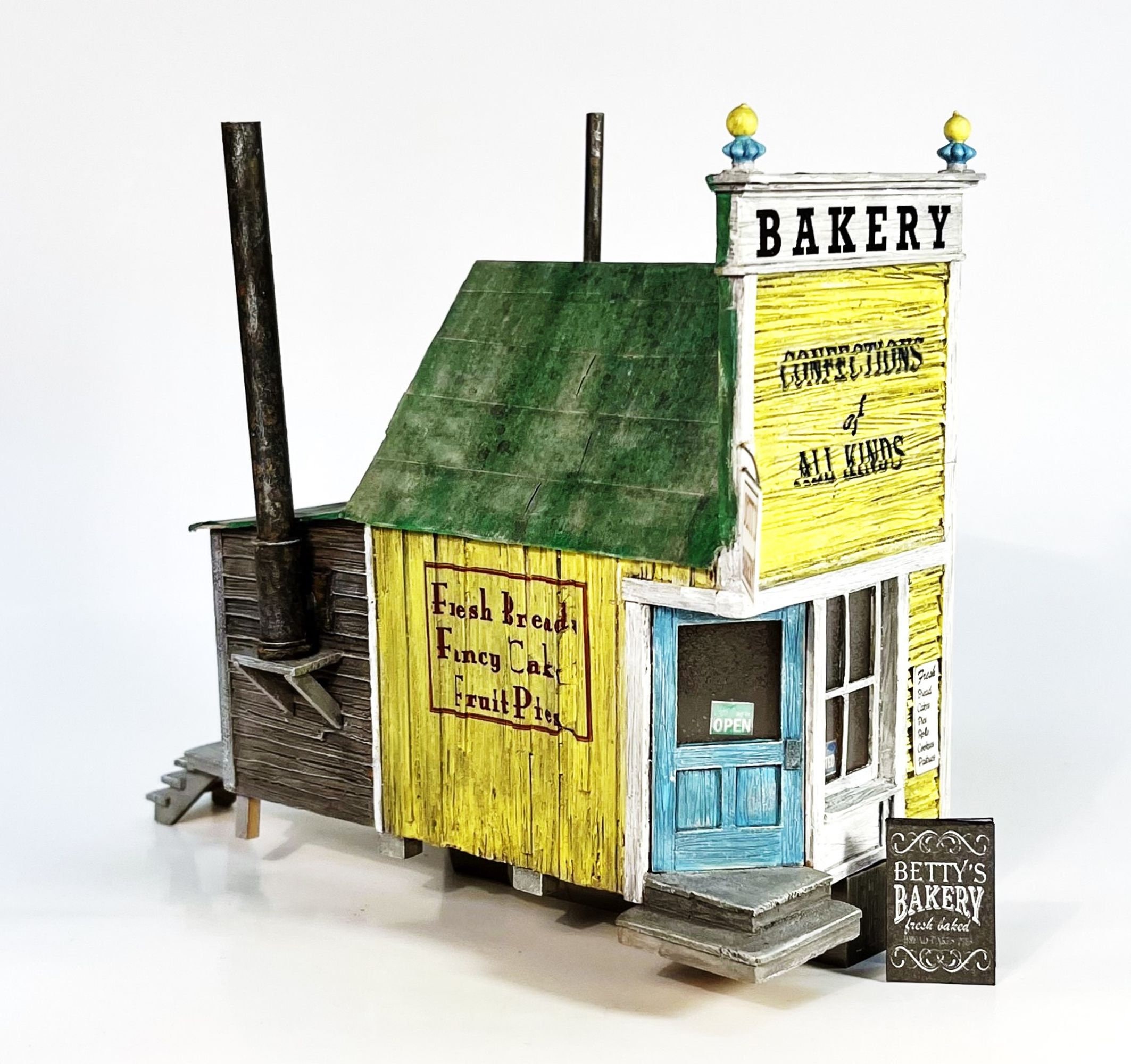 O/on30 1:48 Scale Betty’s Bakery Building Kit for Diorama, Model ...