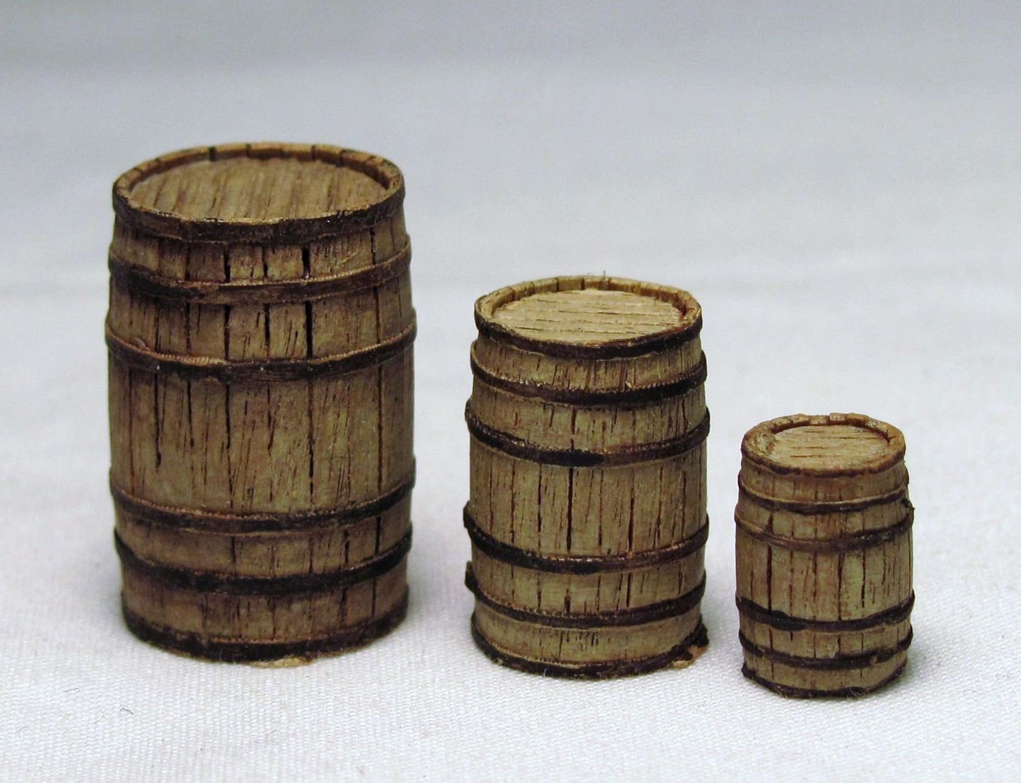 Wooden Barrels (cast Resin) for Dioramas in 3 Sizes - Etsy