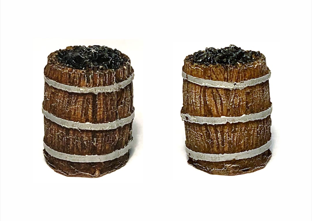 O/on30 1:48 Scale Coal Barrel (set of 2) (cast Resin) for Dioramas - Etsy