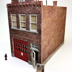 O/on30 1:48 Scale Brick Fire House Model Kit for Diorama, Model ...