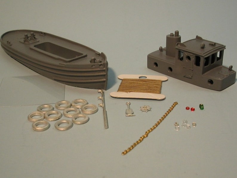 HO 1:87 Scale 45' Harbor Tugboat Kit Waterline Hull for Model ...