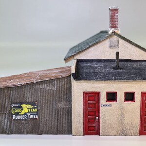 O/on30 1:48 Earl’s Service Station Model Kit for Diorama, Model ...