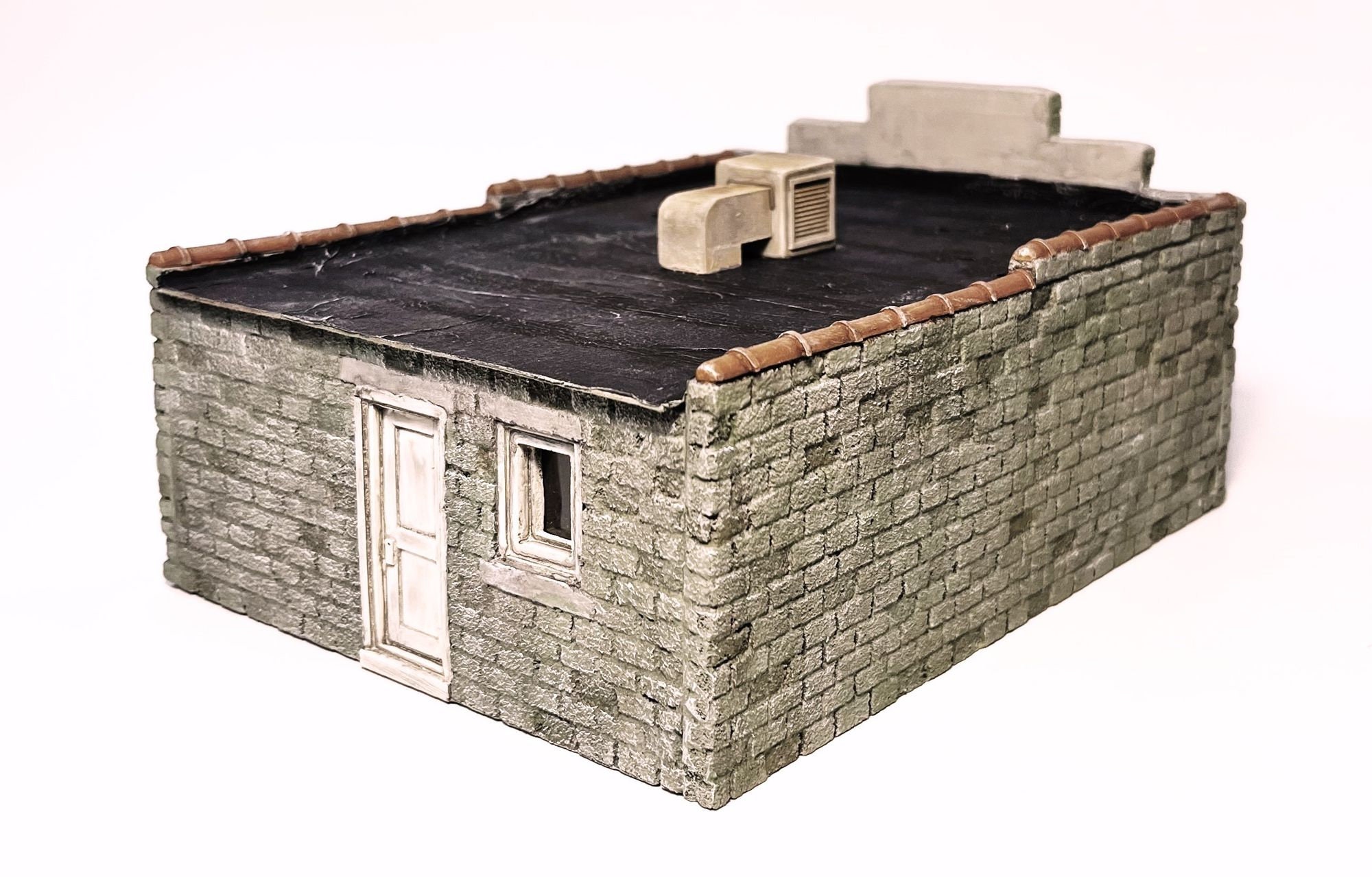 O/on30 1:48 Scale Concrete Block Store Front Building Kit Diorama Model ...