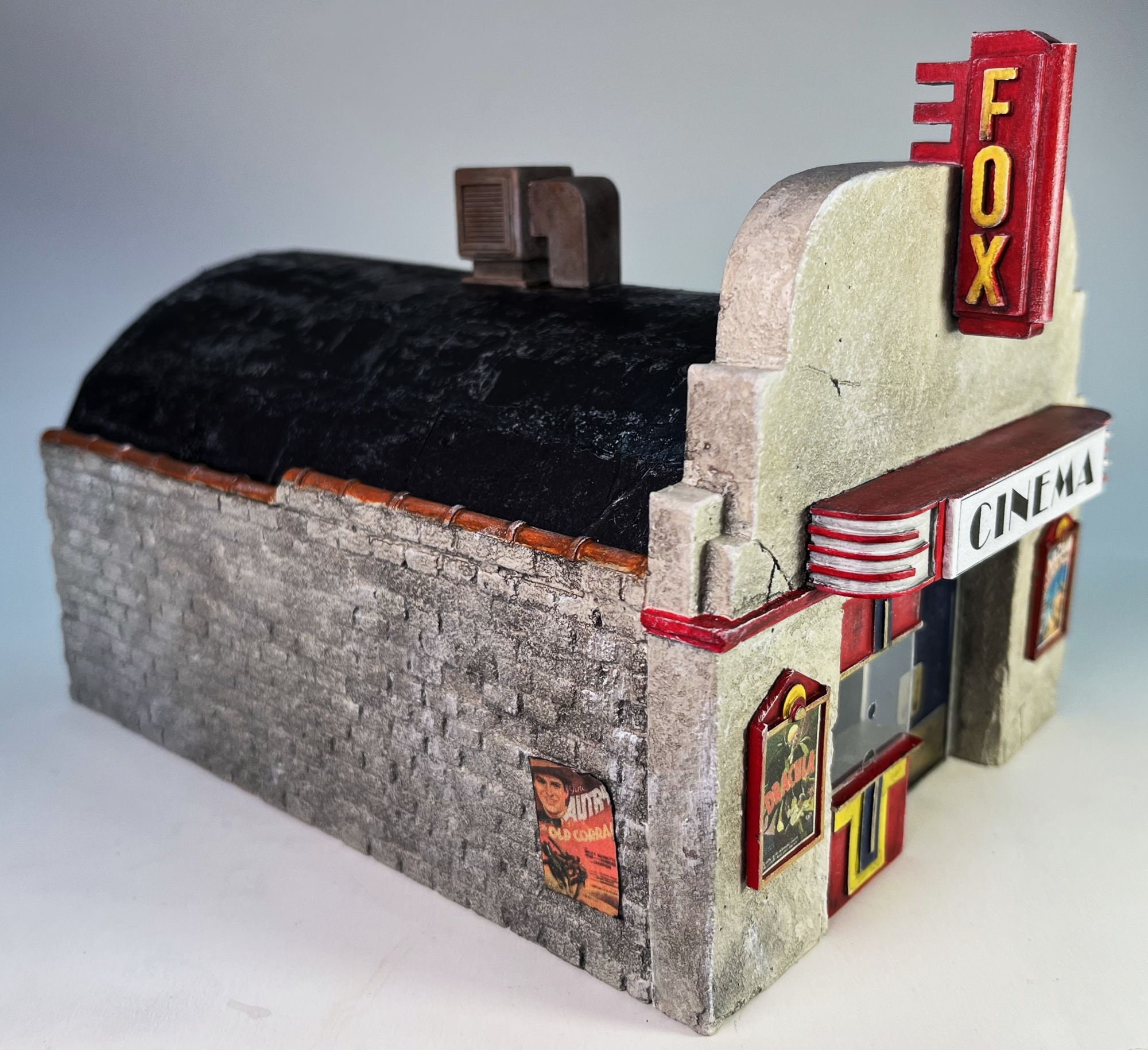 O/on30 1:48 Scale Fox Movie Theater Building Kit Diorama Model - Etsy