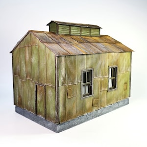 O/on30 1:48 Scale Single Stall Engine House Model Kit for Diorama ...