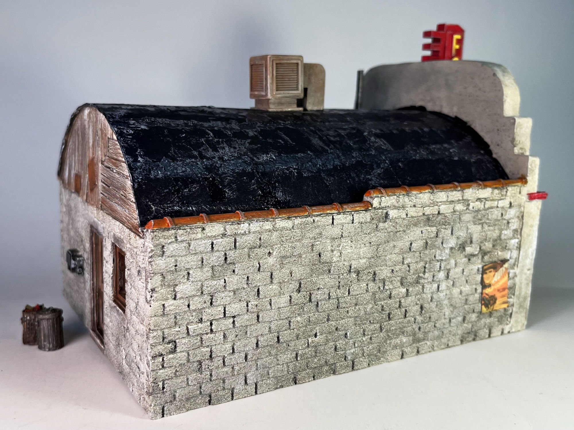 O/on30 1:48 Scale Fox Movie Theater Building Kit Diorama Model - Etsy