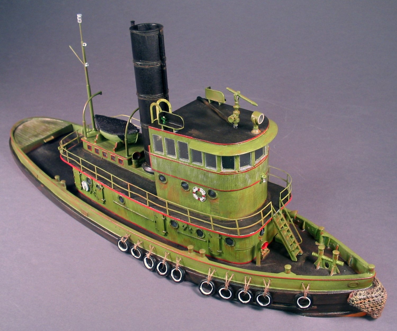 HO 1:87 Scale 92' Steam Railroad Tugboat Kit Waterline Hull for Model ...