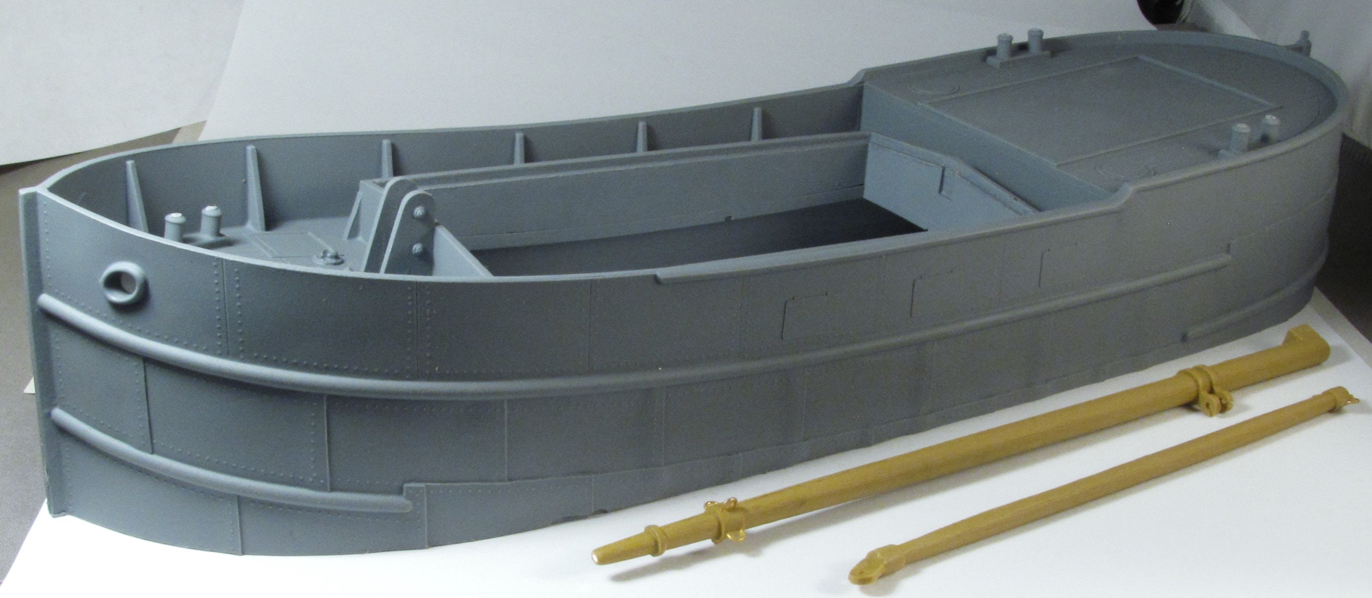 O/on30 1:48 Scale 50' Steam Freighter Kit Waterline Hull for Model ...
