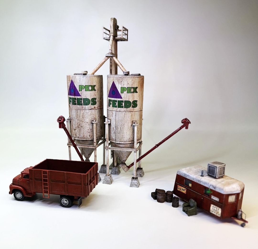O/on30 1:48 Scale Apex Bulk Unloader & Storage Yard (set of 5 Kits) for ...
