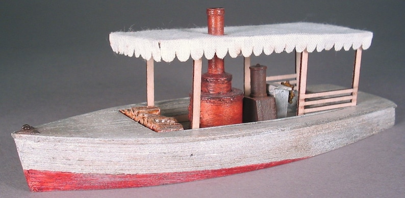 HO 1:87 Scale 34' Steam Launch Kit Waterline Hull for - Etsy