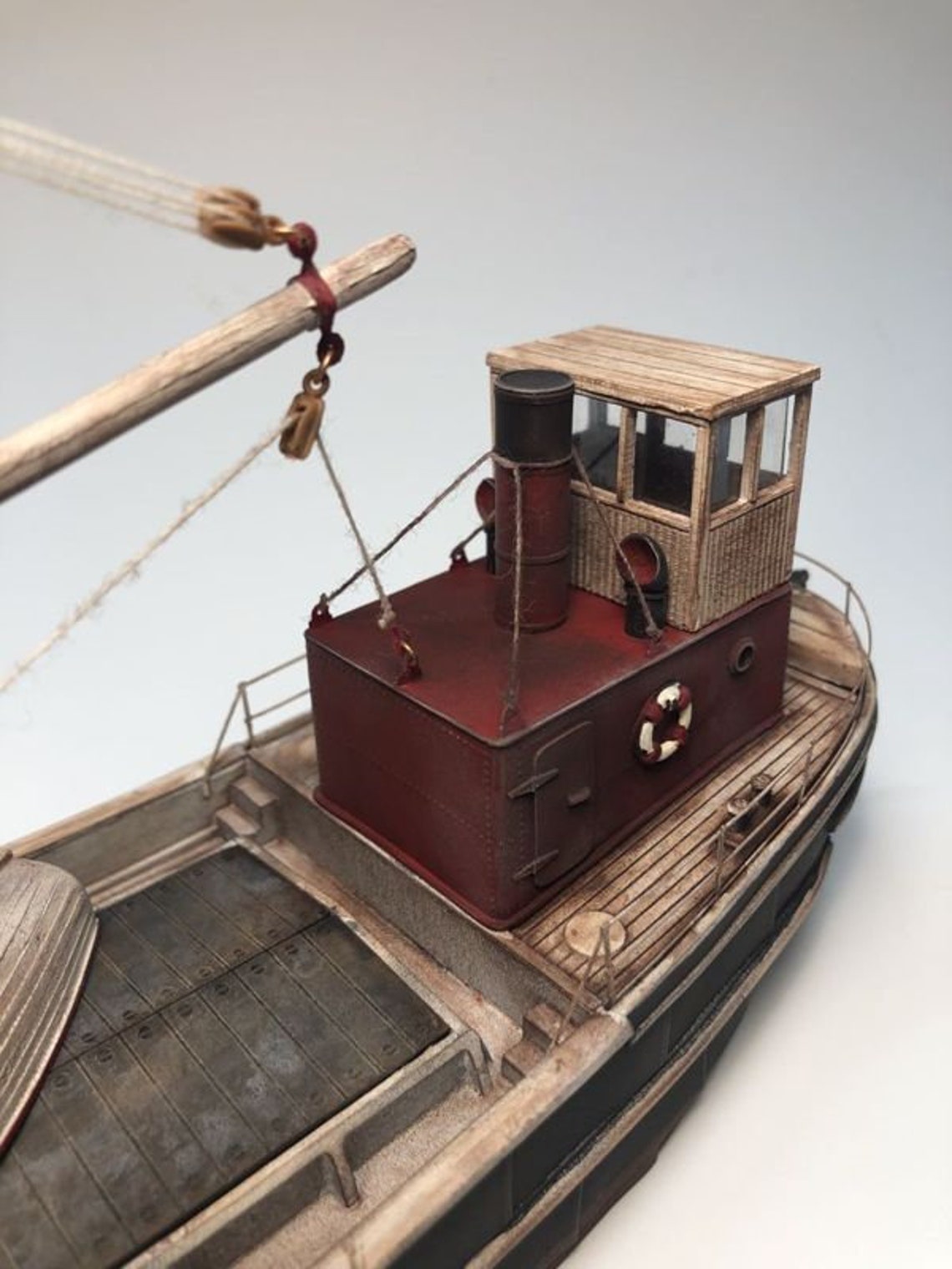 HO 1:87 Scale 68' Steam Freighter Kit Waterline Hull for Model ...