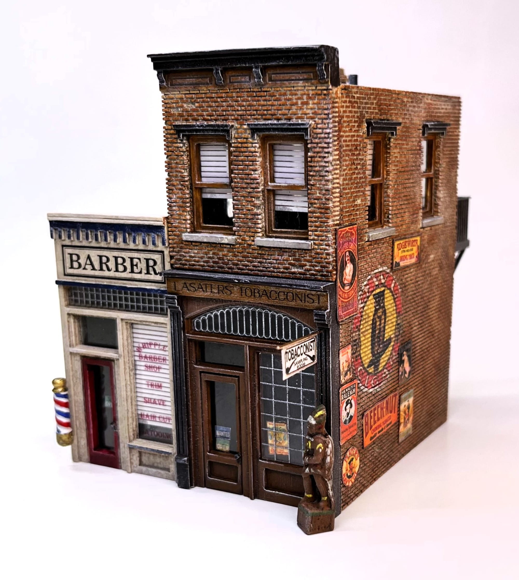 HO 1:87 Scale Downtown Barber & Tobacconist Shops Kit for Diorama ...