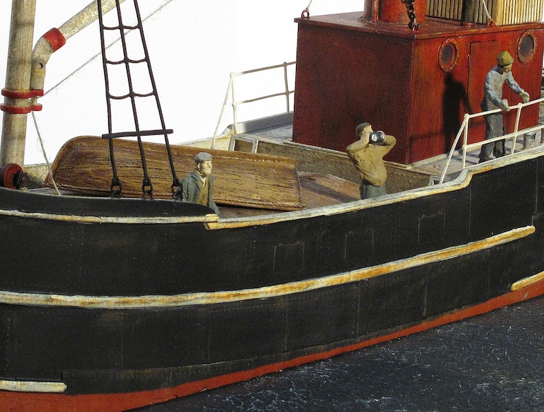 O/on30 1:48 Scale 50' Steam Freighter Kit Waterline Hull for Model ...