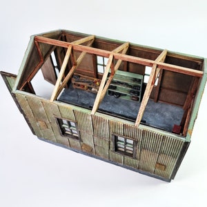 O/on30 1:48 Scale Single Stall Engine House Model Kit for Diorama ...