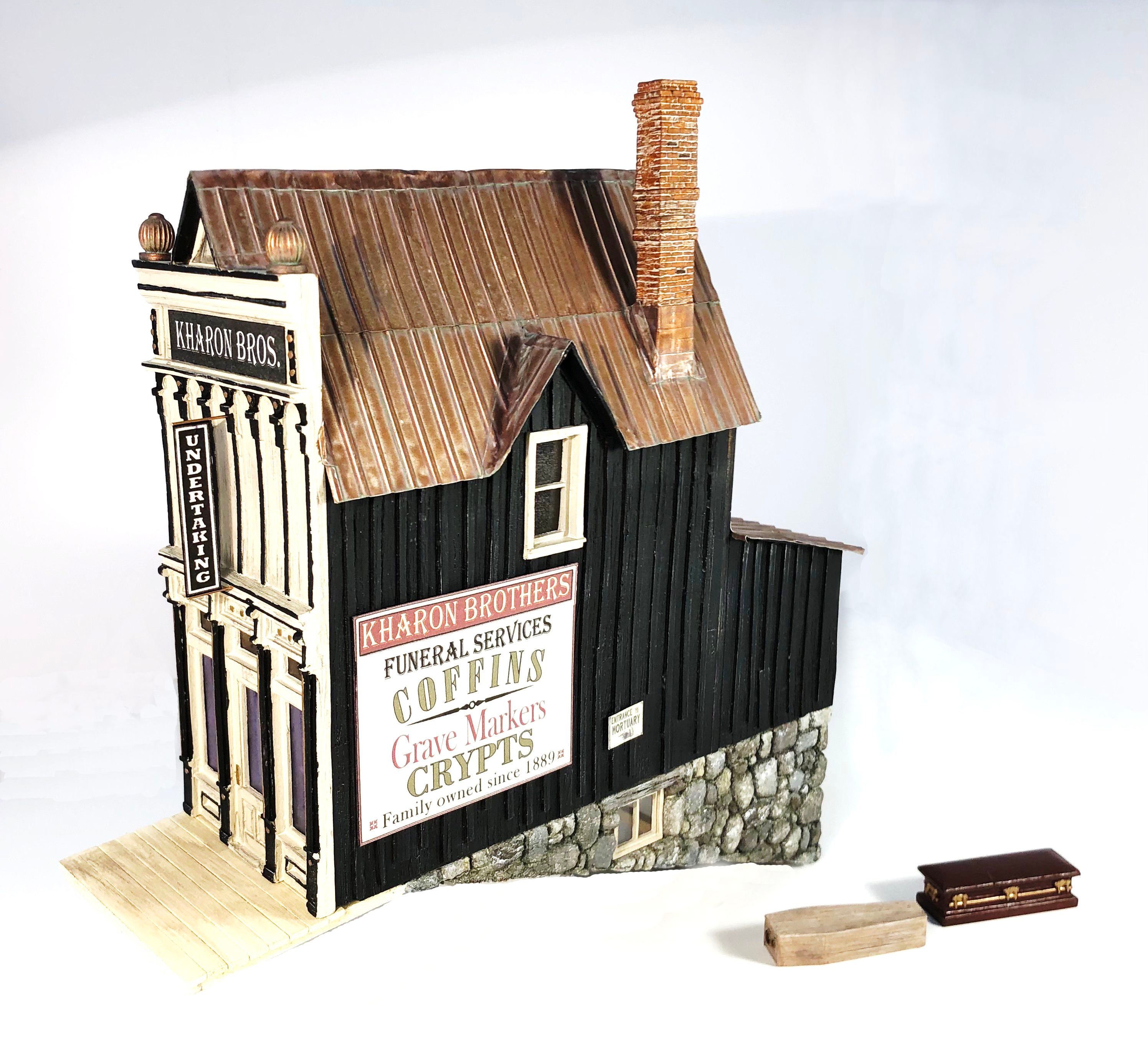 O/on30 1:48 Scale Kharon Brothers Funeral Parlor Building Kit for ...