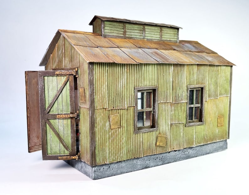 O/on30 1:48 Scale Single Stall Engine House Model Kit for Diorama ...