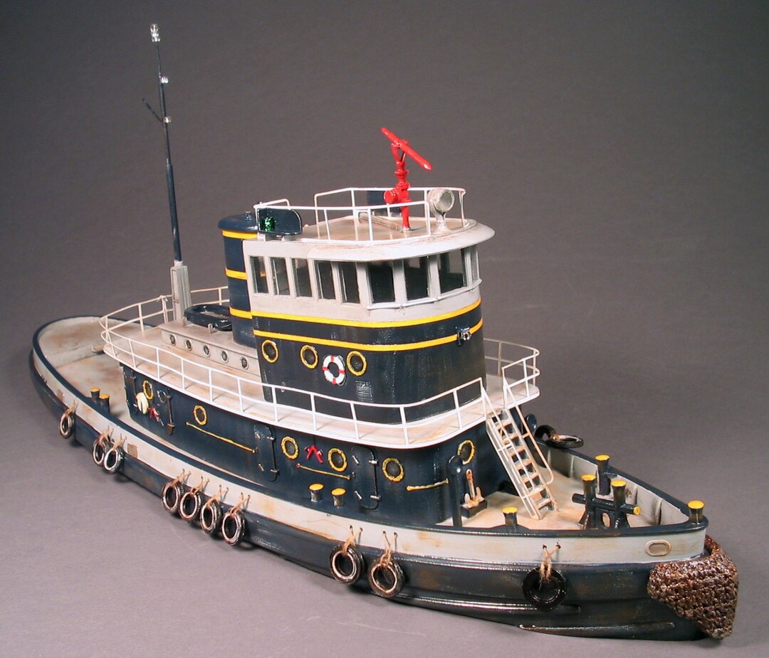 HO 1:87 Scale 92' Diesel Railroad Tug Kit Waterline Hull for Model ...