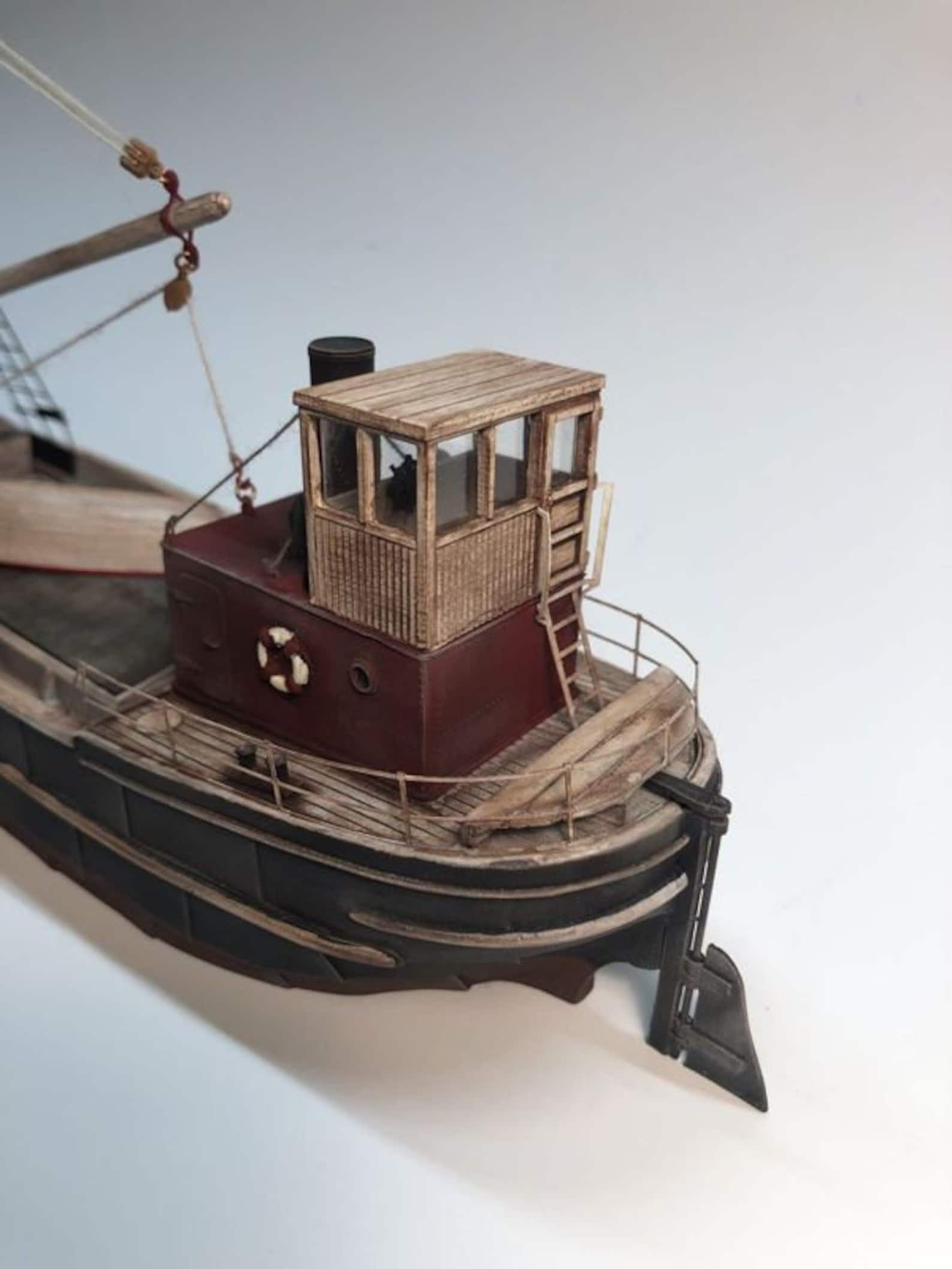 HO 1:87 Scale 68' Steam Freighter Kit Waterline Hull for Model ...