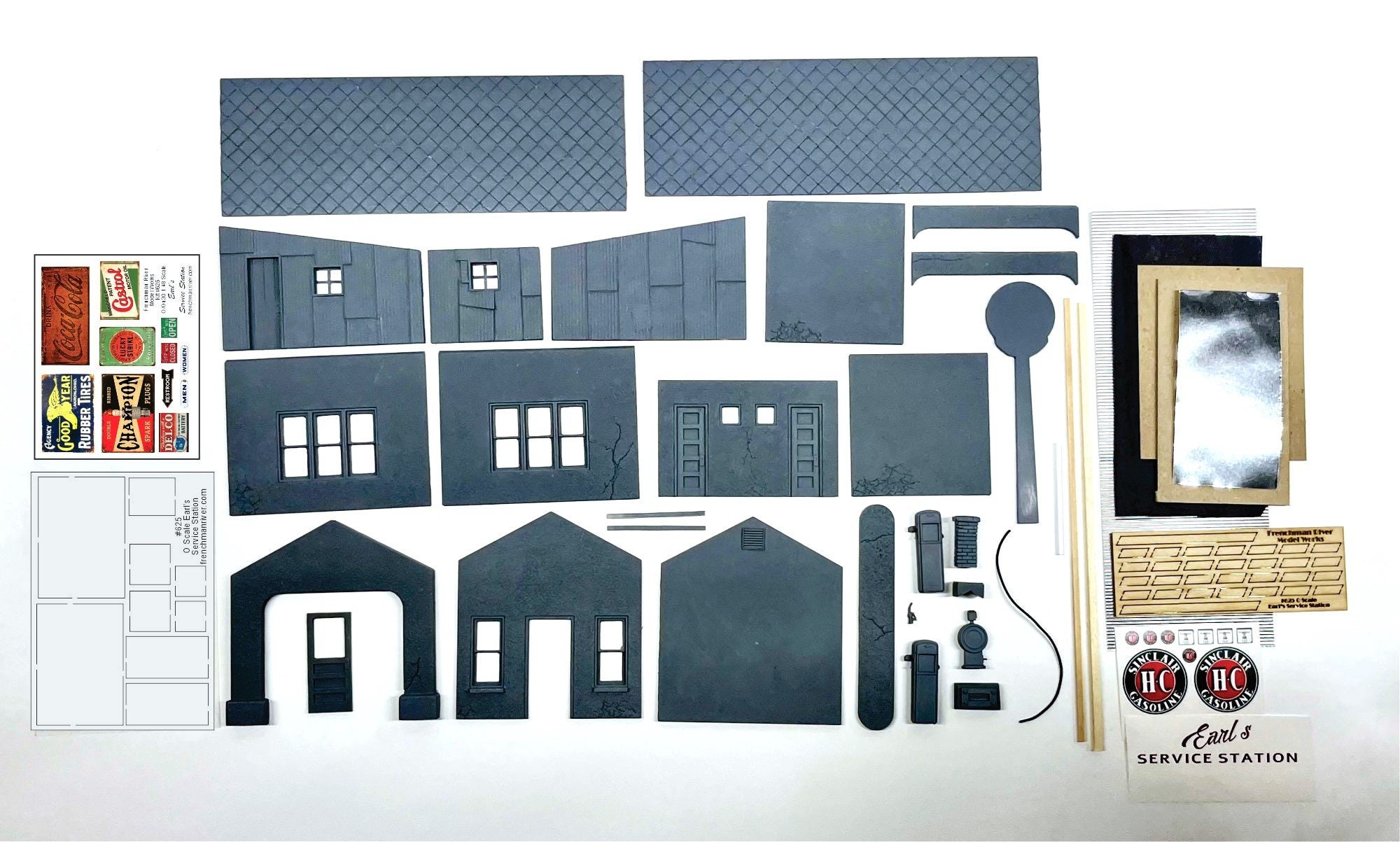 O/on30 1:48 Earl’s Service Station Model Kit for Diorama, Model ...