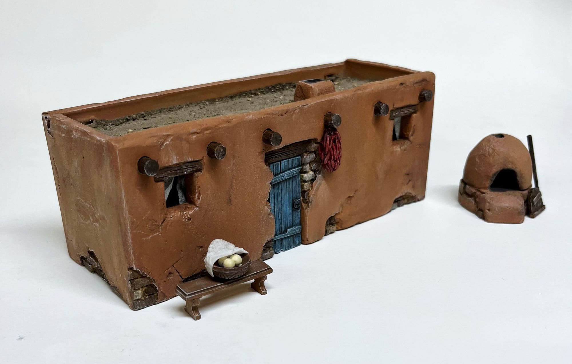 O/on30 1:48 Scale Southwest Adobe House Kit Diorama Model, Model ...