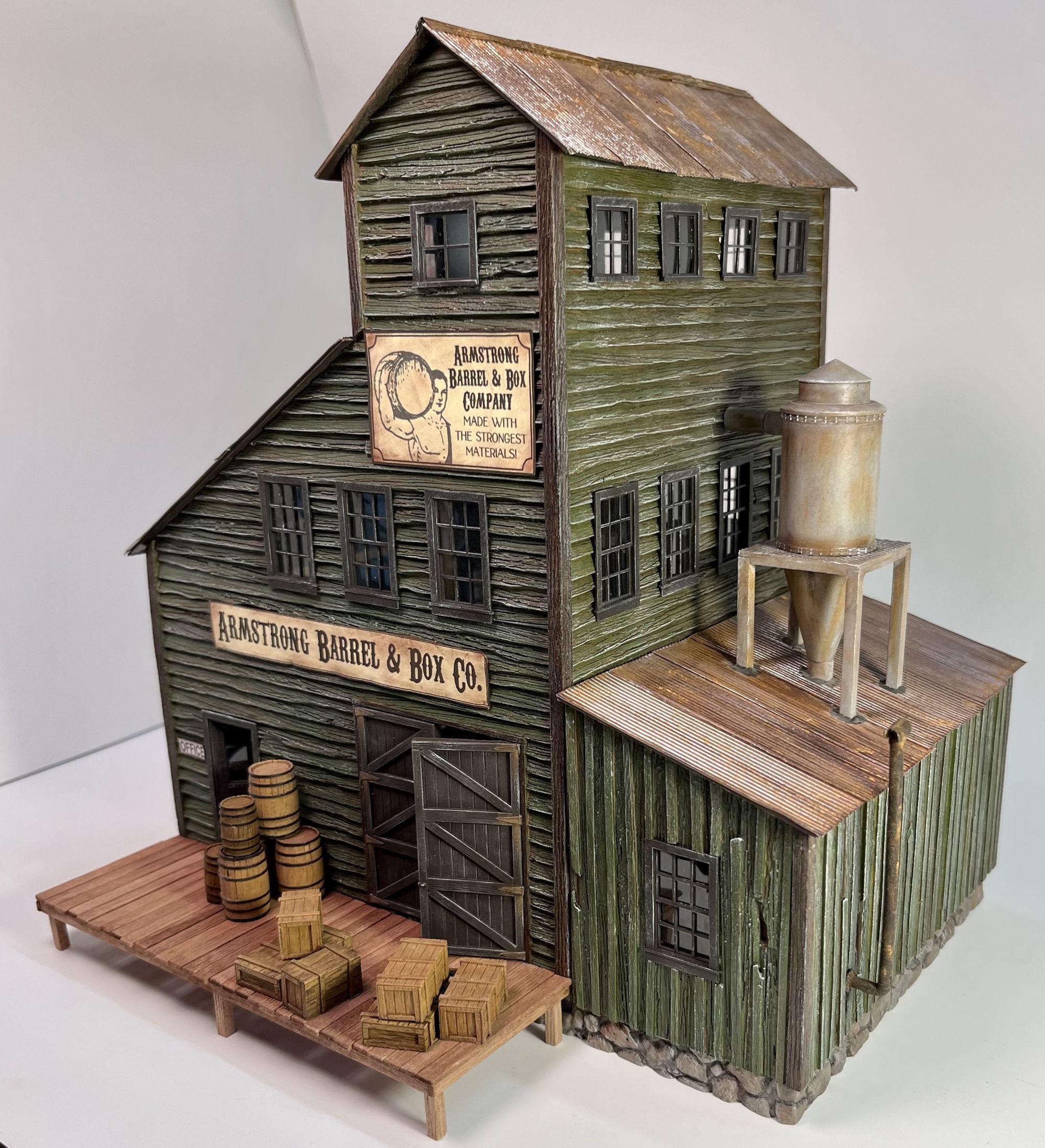 O/on30 Scale Armstrong Barrel and Box Company Model Kit, Diorama ...