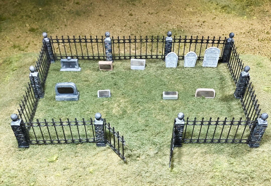 O/on30 1:48 Scale Cemetery Set for Wargaming, Diorama, Model ...