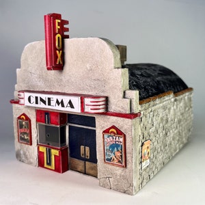 O/on30 1:48 Scale Fox Movie Theater Building Kit Diorama Model - Etsy