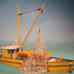 HO 1:87 Scale 56' Fishing Boat Kit, Waterline Hull for Model Railroad ...