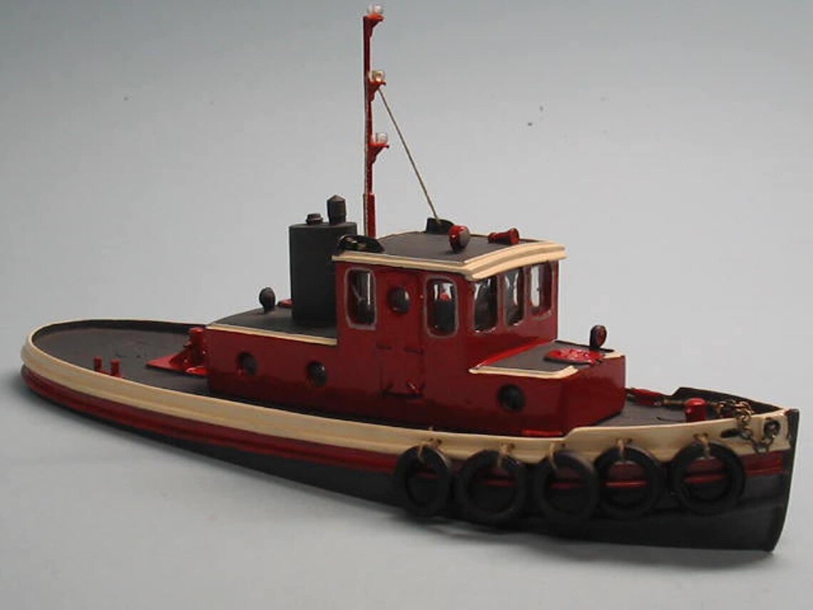 HO 1:87 Scale 45' Harbor Tugboat Kit Waterline Hull for Model ...