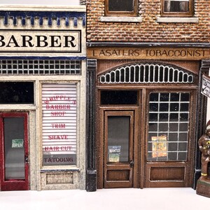 HO 1:87 Scale Downtown Barber & Tobacconist Shops Kit for Diorama ...