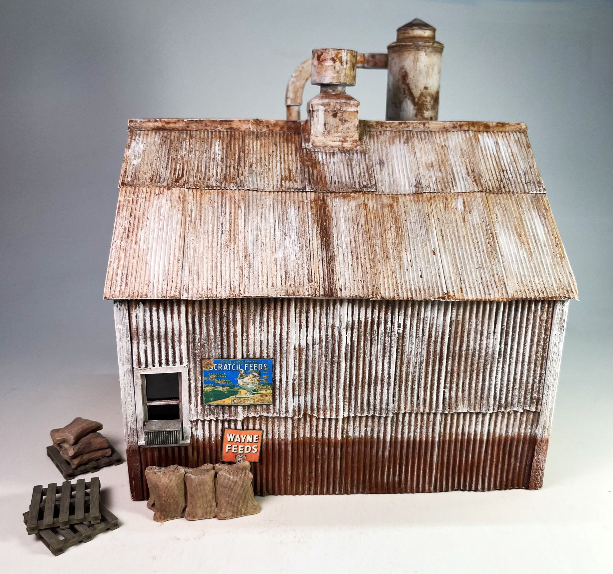 O/on30 1:48 Scale Bulk Bagging Warehouse Kit for Diorama and Model ...