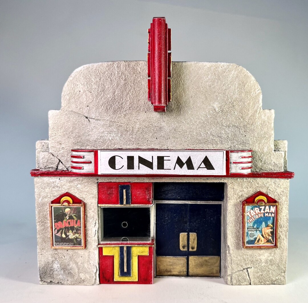O/on30 1:48 Scale Fox Movie Theater Building Kit Diorama Model - Etsy