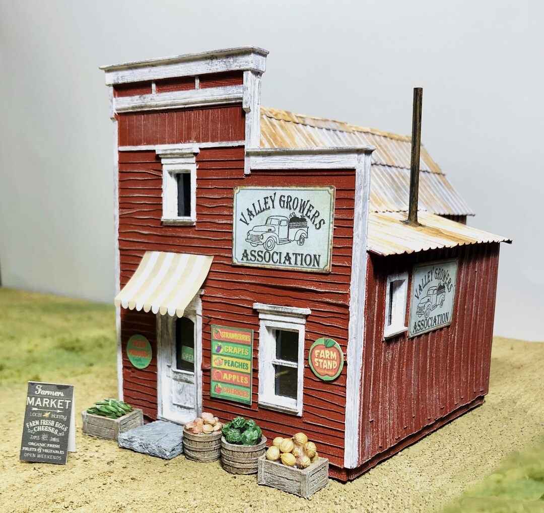 O/on30 1:48 Scale Valley Growers Association Kit for Diorama, Model ...