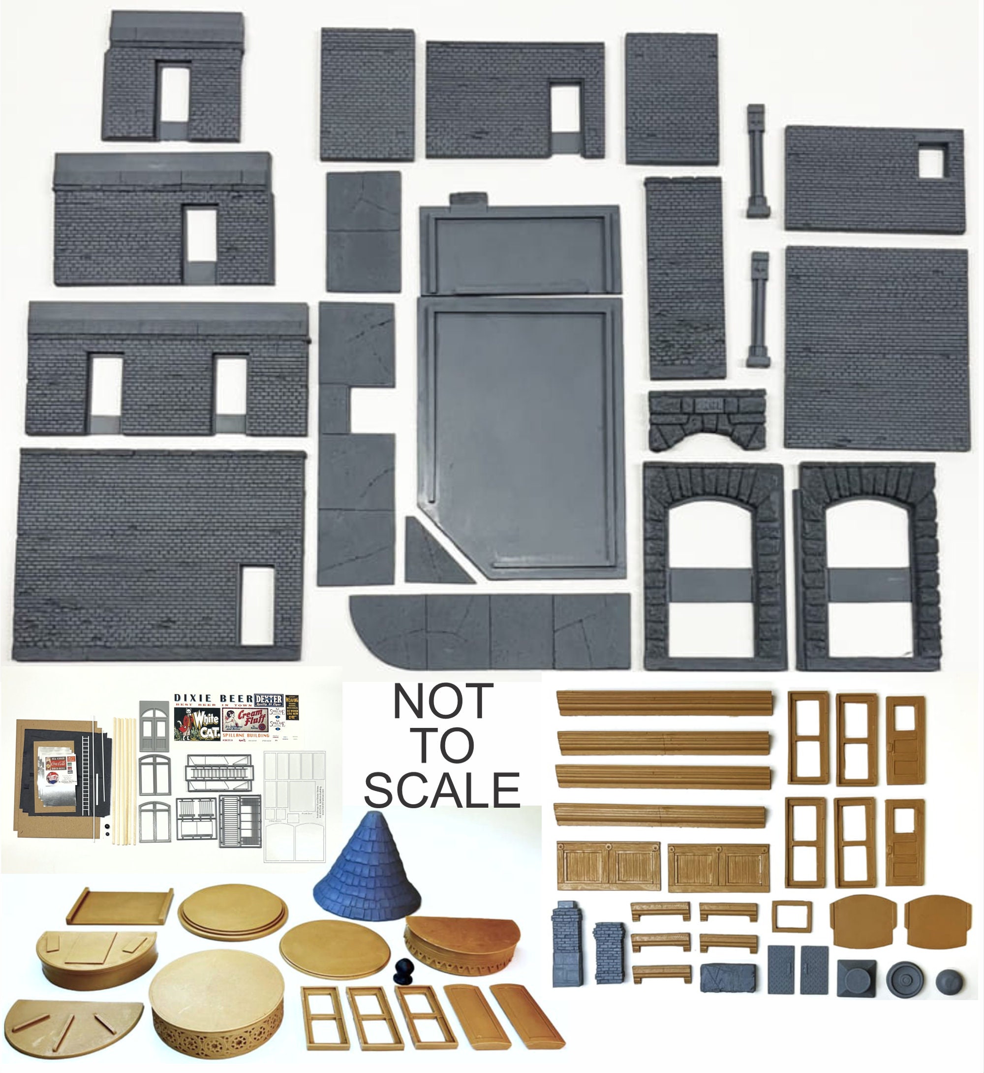 O/on30 1:48 Scale M. Spillane Building for Diorama, Model Railroading ...