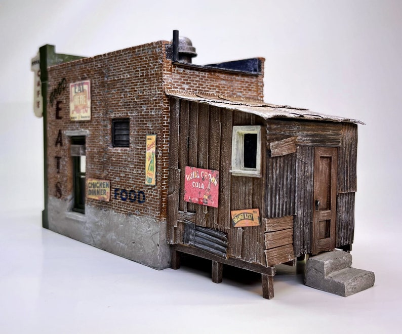 O/on30 1:48 Scale Rosann’s Café for Diorama, Model Railroading, Kit ...