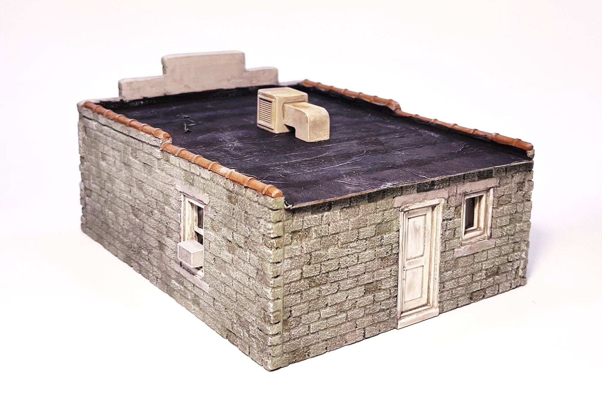 O/on30 1:48 Scale Concrete Block Store Front Building Kit Diorama Model ...
