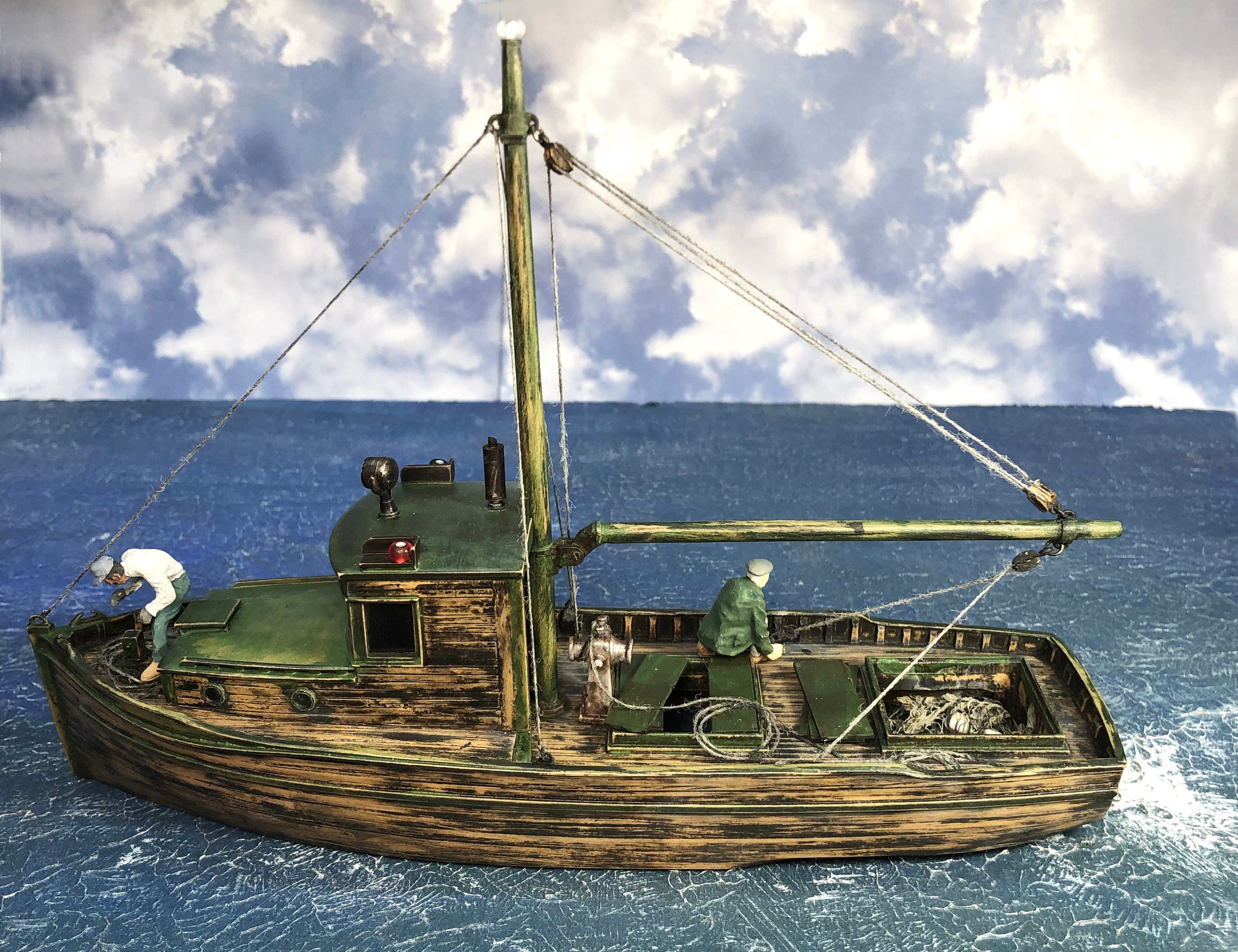 O/on30 1:48 Scale Combination Fishing Boat Kit for Diorama, Model ...