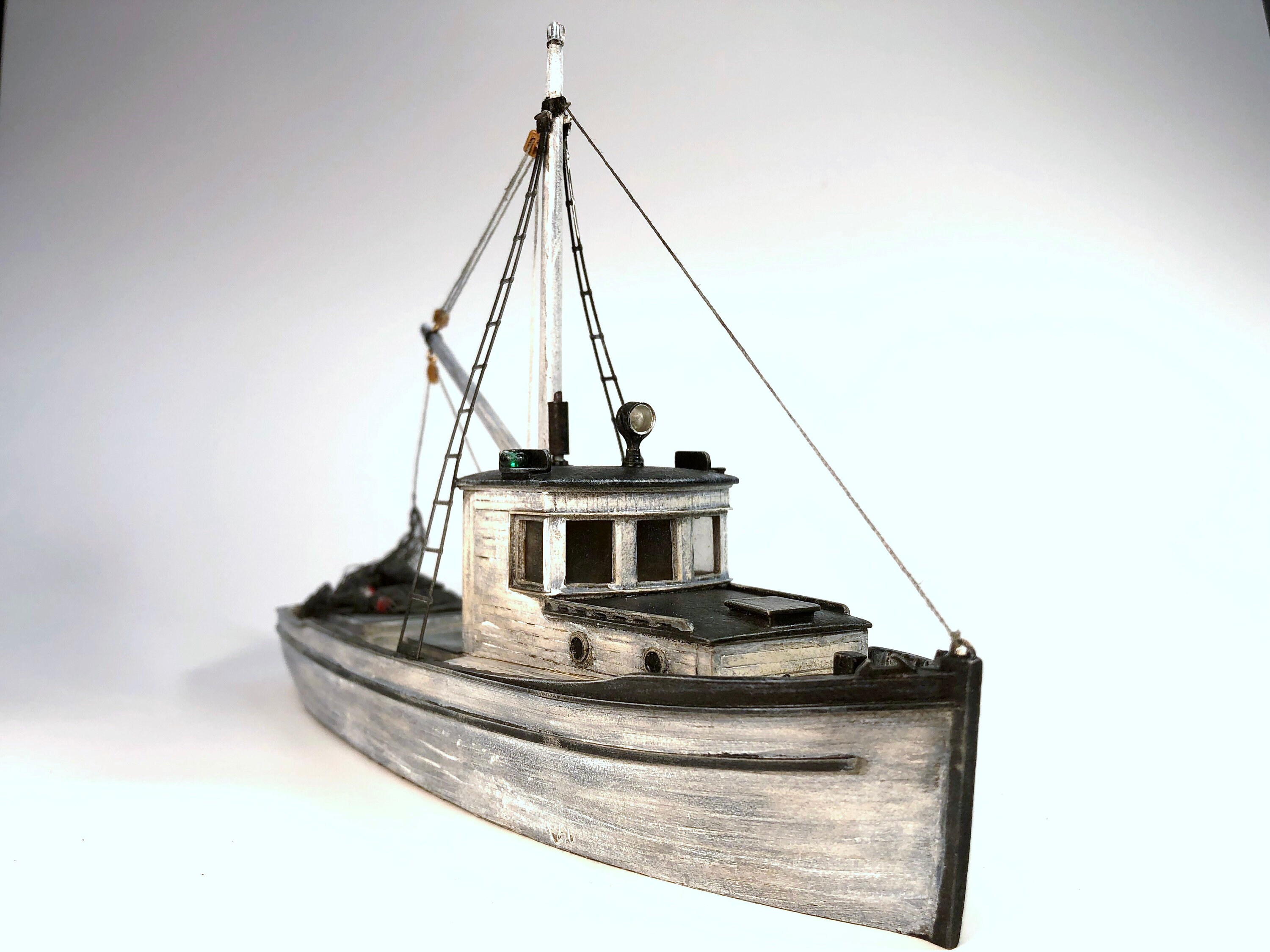 O/on30 1:48 Scale Combination Fishing Boat Kit for Diorama, Model ...