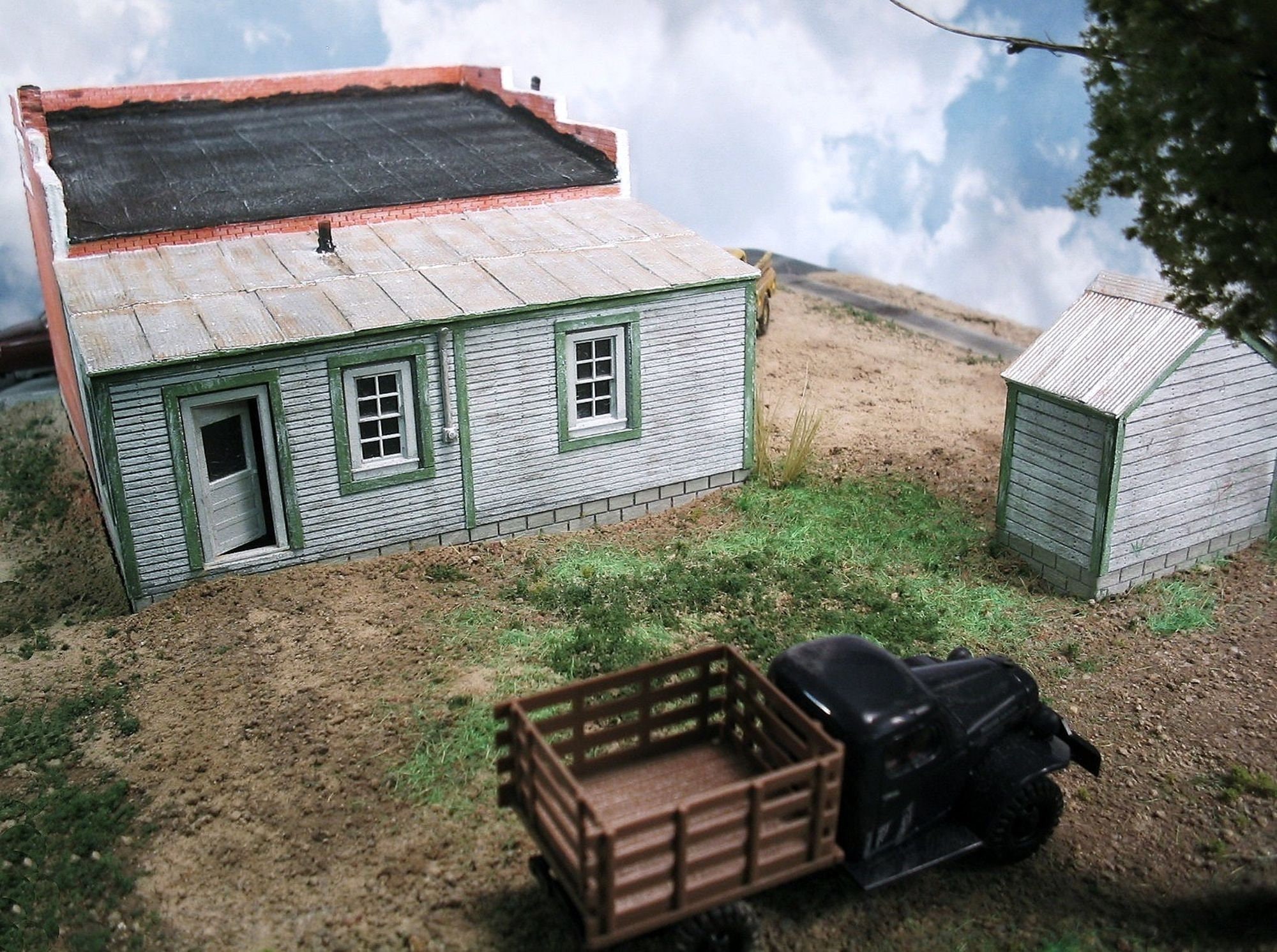 HO 1:87 Scale Hamlet Bank Kit for Diorama Model Railroading - Etsy