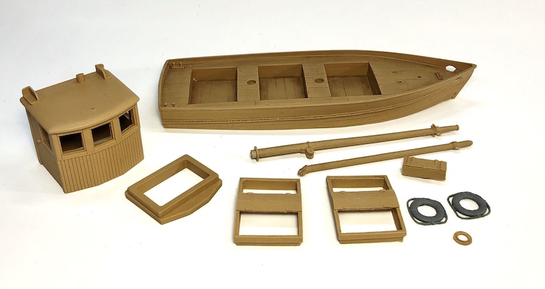O 1:48 Scale Wooden Fishing Boat Kit for Diorama, Model Railroading - Etsy