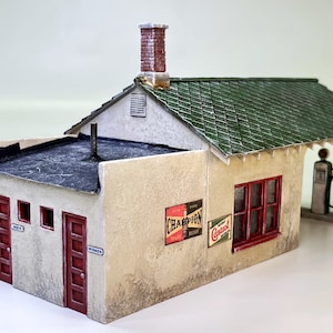 O/on30 1:48 Earl’s Service Station Model Kit for Diorama, Model ...