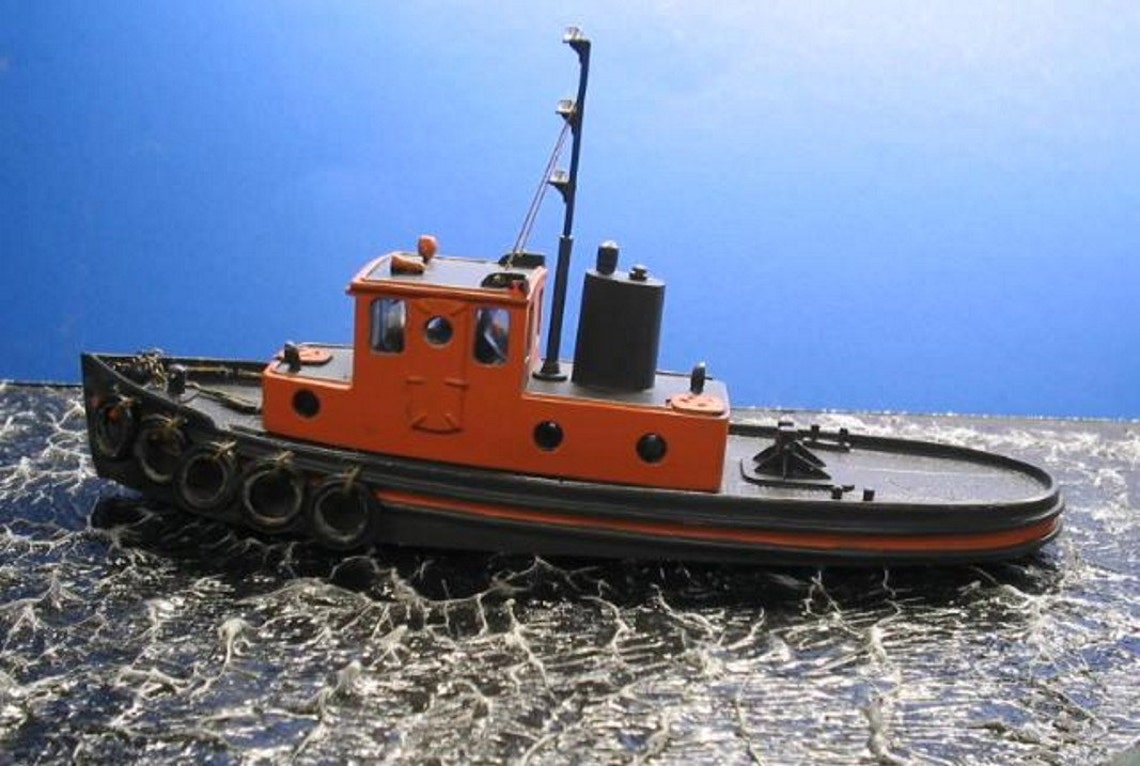 HO 1:87 Scale 45' Harbor Tugboat Kit Waterline Hull for Model ...