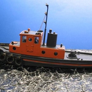 HO 1:87 Scale 45' Harbor Tugboat Kit Waterline Hull for Model ...