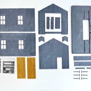 O/on30 1:48 Scale Single Stall Engine House Model Kit for Diorama ...